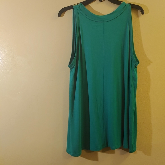 Lane Bryant | Tops | Lane Bryant Green Tank Top That Flares Out | Poshmark